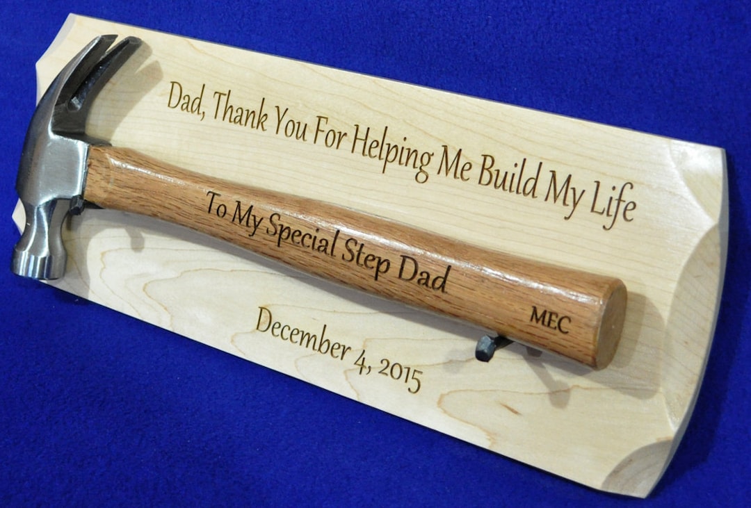 Step Father Gift ~ Wedding Gift for Step Dad ~ Gift to Dad ~ Engraved ...