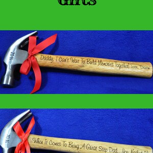 Step Dad Gift ~ Engraved Hammer ~ Stepfather Gift ~ Christmas Gift for ...