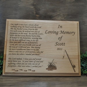 Fishing Memorial Gift, Sympathy Gift, Custom Fish Memorial, Funeral ...