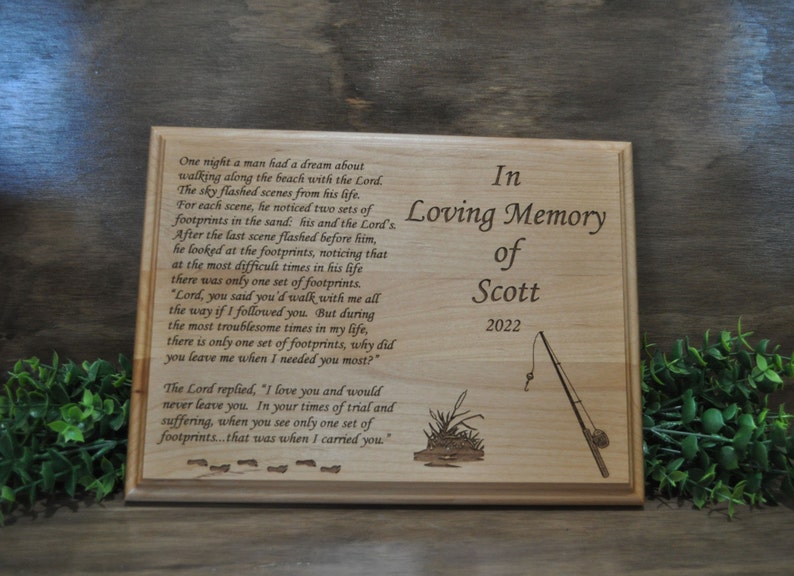 Fishing Memorial Gift, Sympathy Gift, Custom Fish Memorial, Funeral ...