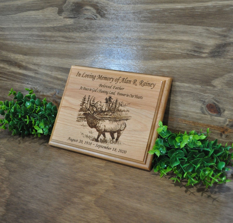 In Loving Memory - Elk Hunting - Sympathy Gift - Engraved Sympathy Gift ...
