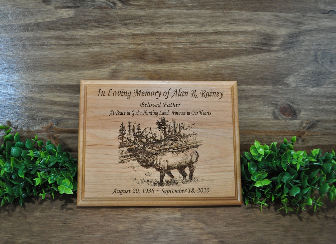 In Loving Memory - Elk Hunting - Sympathy Gift - Engraved Sympathy Gift ...