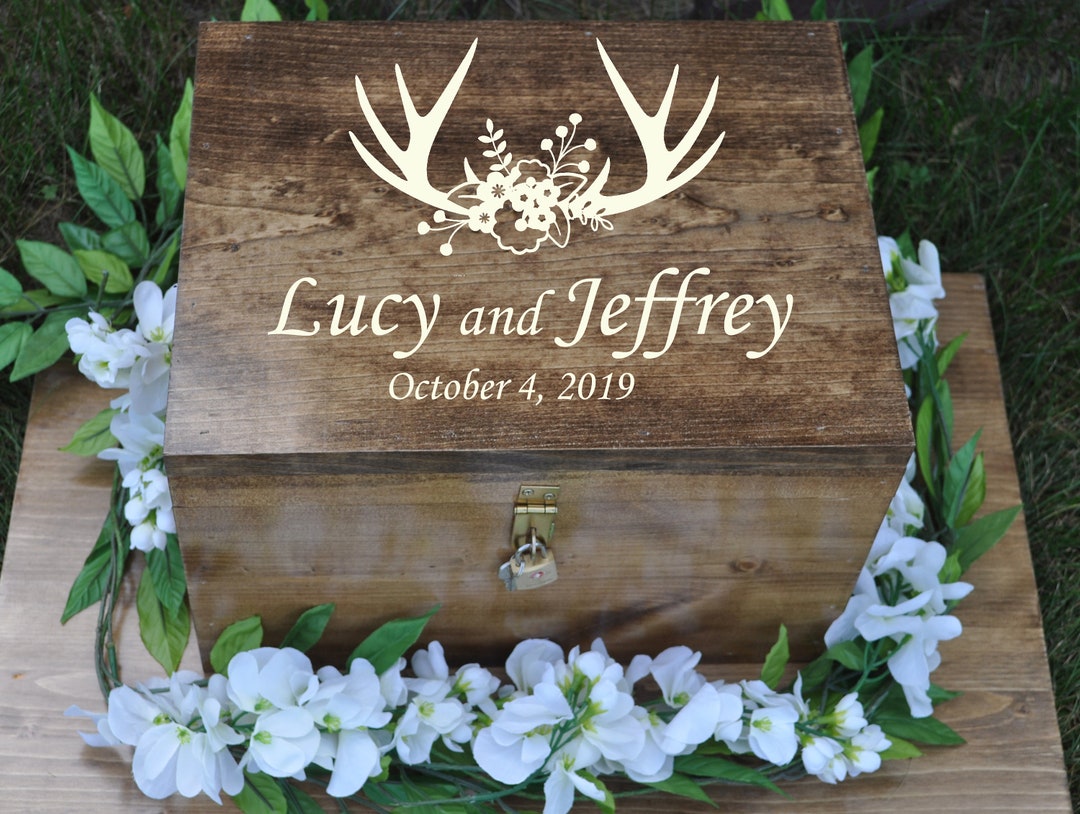 Wedding Card Box | Hunting Theme Wedding | Card Box | Card Box With ...