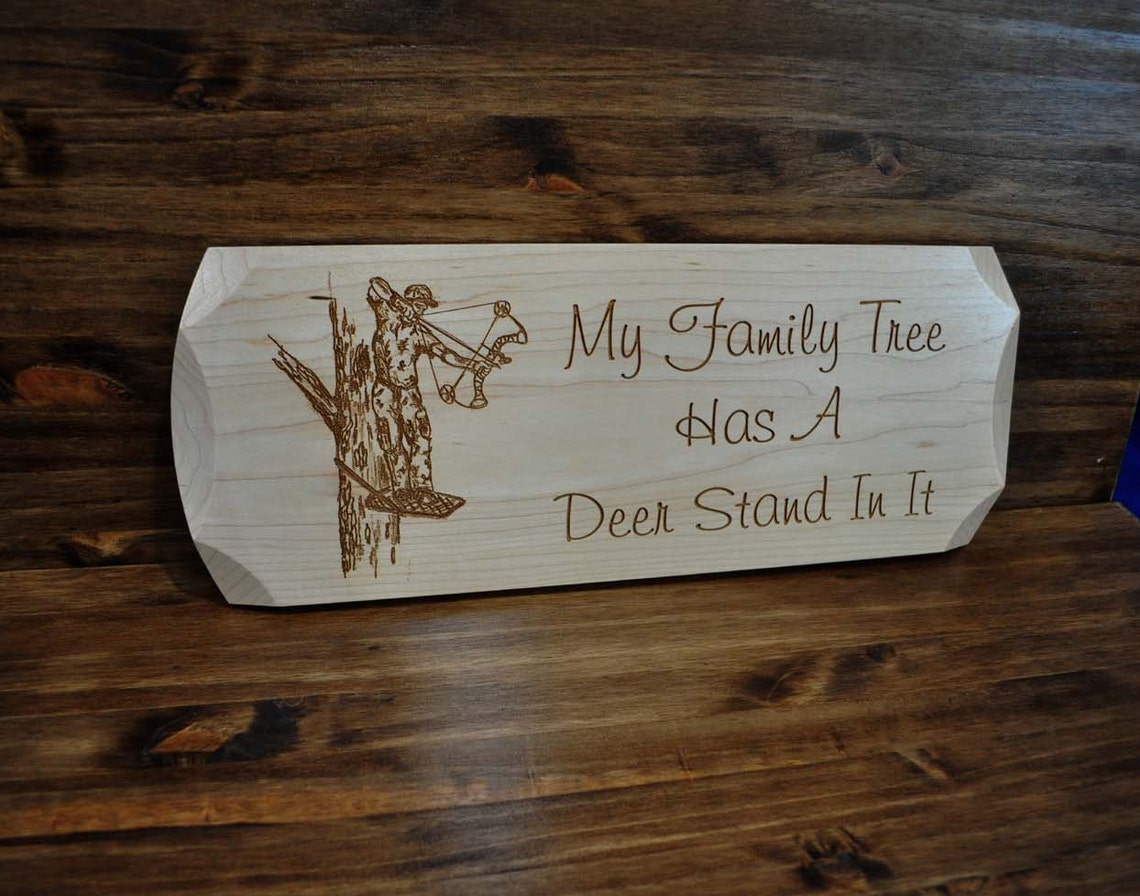 Deer Hunting Gift Family Tree Hunting Birthday Gift for | Etsy