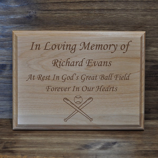 Baseball Memorial - Etsy