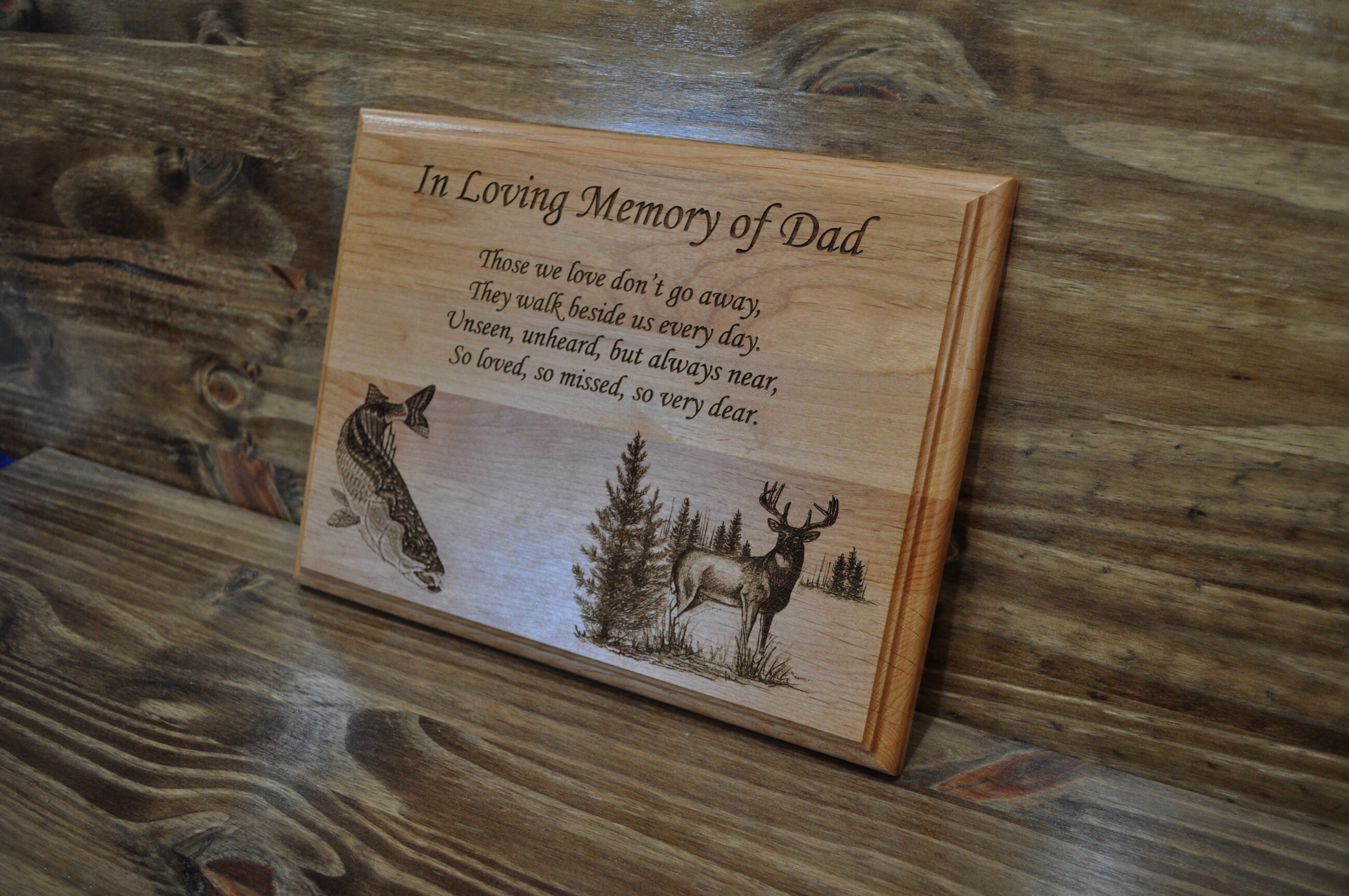 Hunting and Fishing Memorial Gift ~ Sympathy Gift ~ in Loving Memory ...