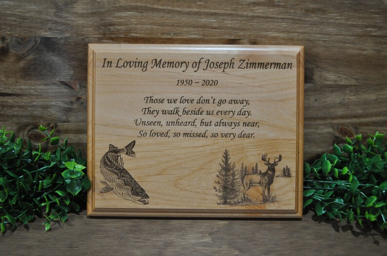 Hunting Memorial Gift Sympathy Gift Fishing Sympathy Gift - Etsy