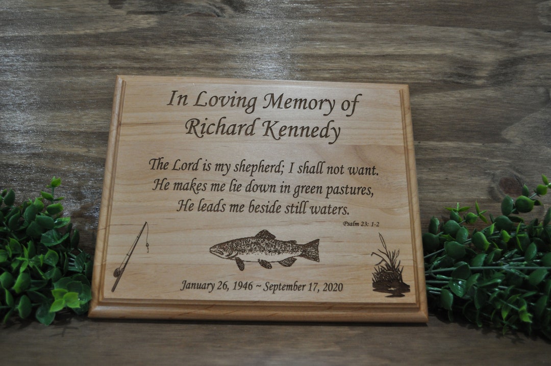 Fishing Memorial in Loving Memory Memorial Gift Sympathy Gifts Engraved ...