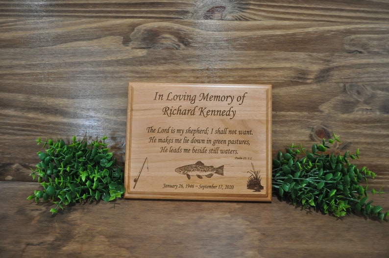 Fishing Memorial ~ in Loving Memory ~ Memorial Gift ~ Sympathy Gifts ...
