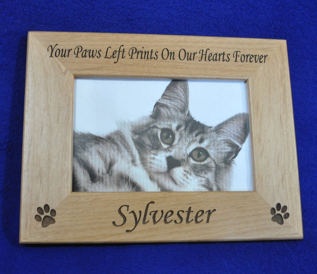 Cat Loss Gift ~ Pet Memorial ~ Pet Frame ~ Pet Loss Gift ~ Custom Pet ...