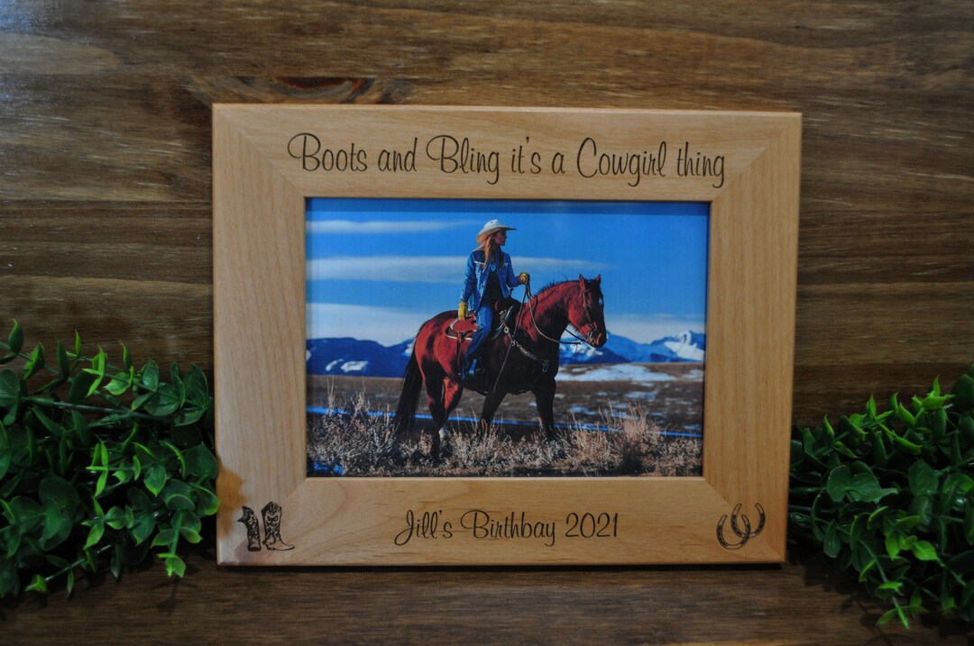 Cowgirl Frame ~ Horses ~ Horse Frame ~ Horse ~ Custom Picture Frame ...