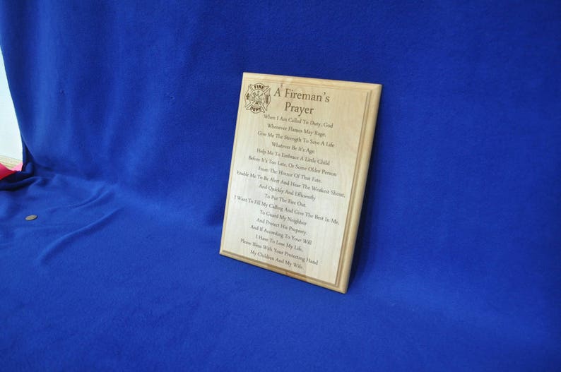 Fireman Gift Gift For A Fireman Fireman Firemans Prayer | Etsy