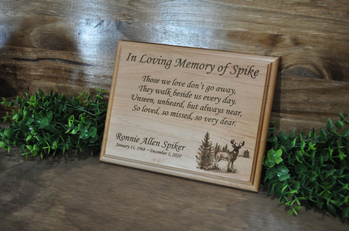 Deer Hunting, Hunting Memorial Gift, Sympathy Gift, Sympathy Gifts ...