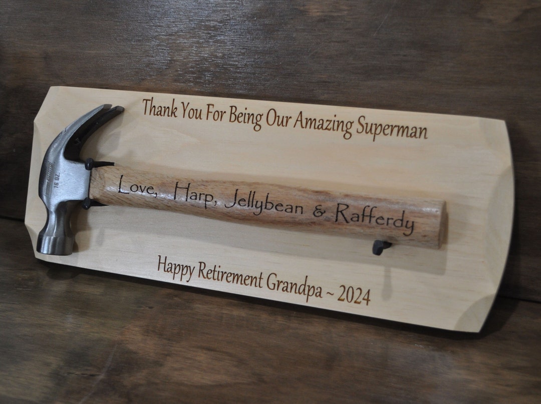 Retirement Gifts, Custom Retirement Plaque, Recognition Award, Grandpa ...