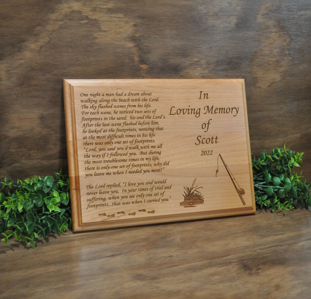 Fishing Memorial Gift, Sympathy Gift, Custom Fish Memorial, Funeral ...