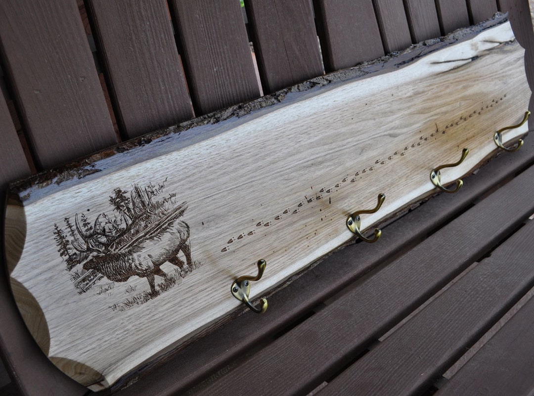 Elk Hunter Gifts ~ Gift for Husband ~ Elk Hunting ~ Live Edge ...