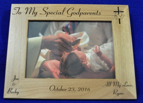 Godparent Gift Baptism Gift Baptism Frame Godfather Gift | Etsy