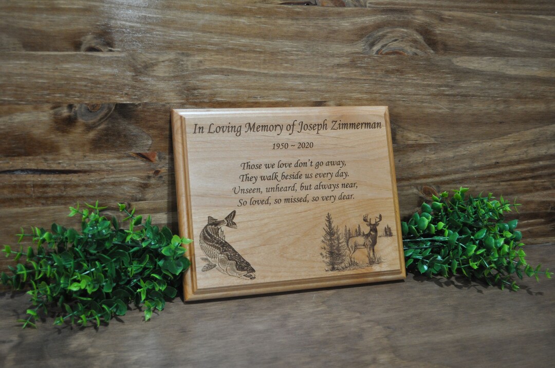 Hunting Memorial Gift, Sympathy Gift, Fishing Sympathy Gift, Sympathy ...