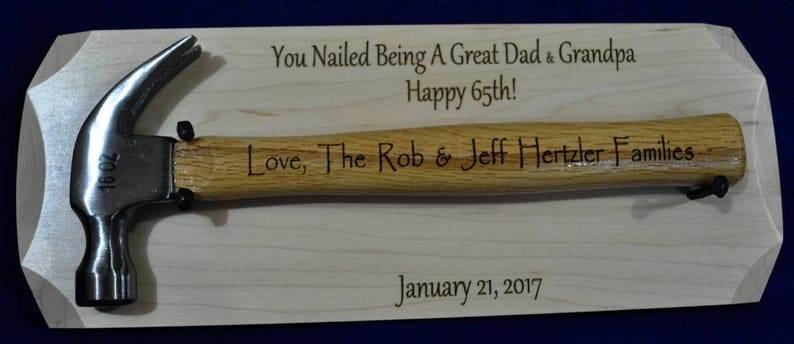 Birthday Gift for Dad Hammer Display Engraved Hammer Gift - Etsy
