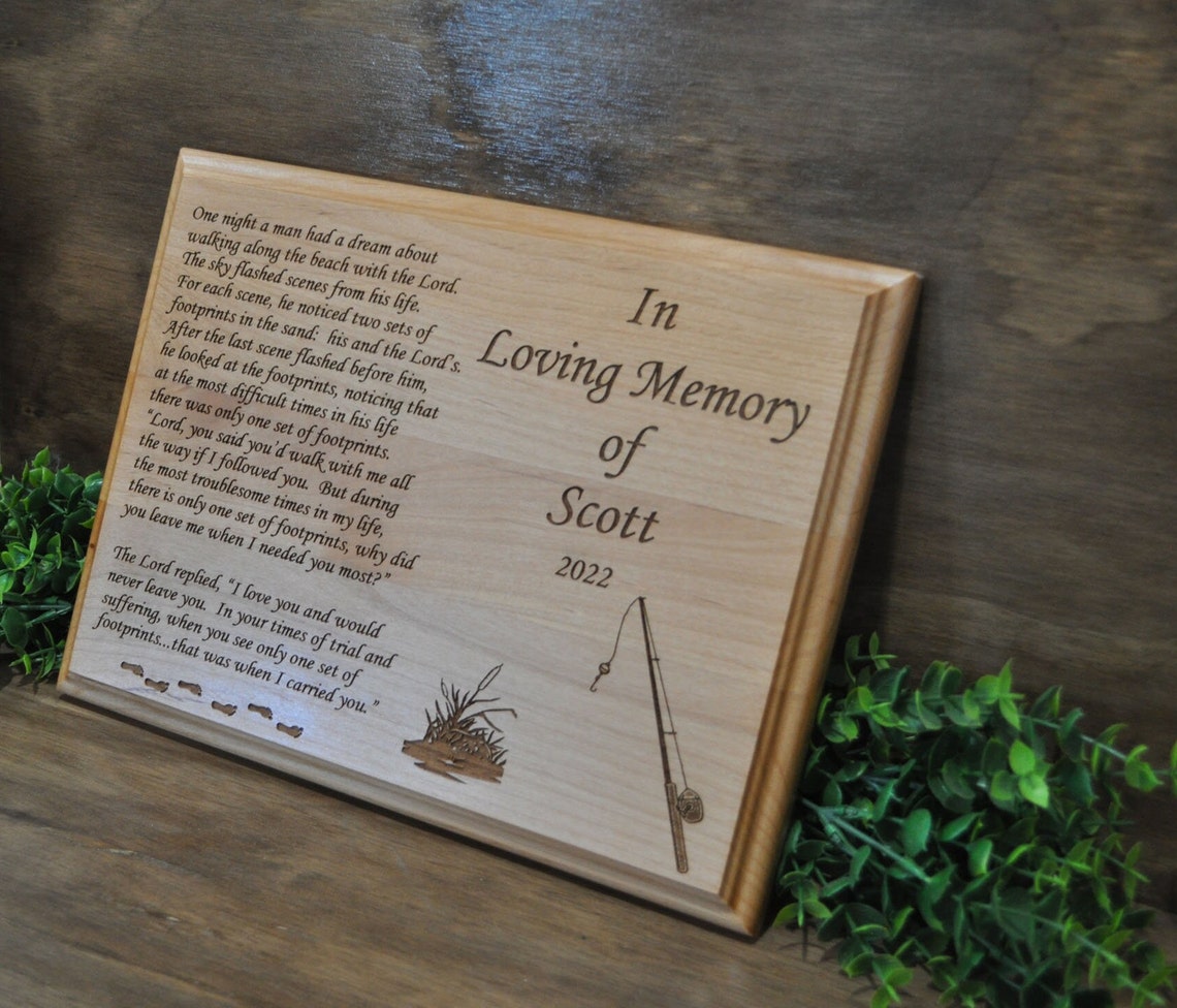 Fishing Memorial Gift, Sympathy Gift, Custom Fish Memorial, Funeral ...