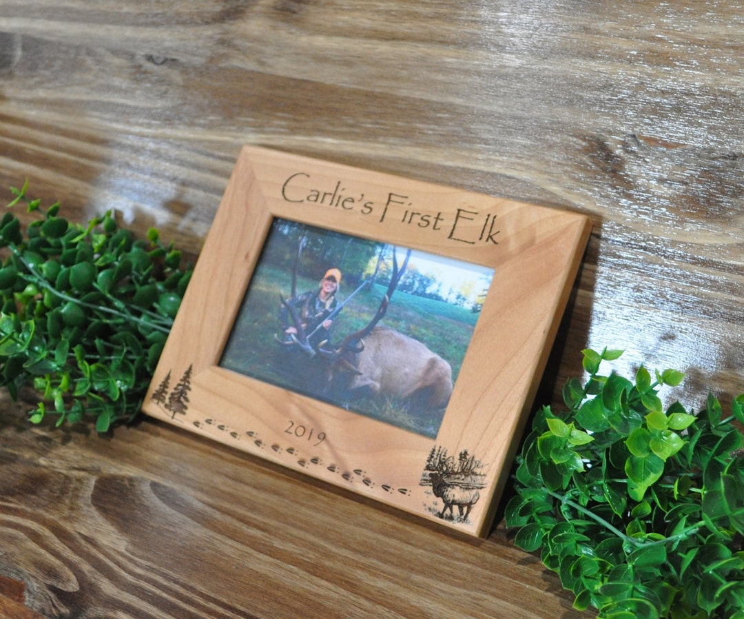 First Elk, First Elk Frame, Custom Photo Frame, Hunting, Elk Hunting ...