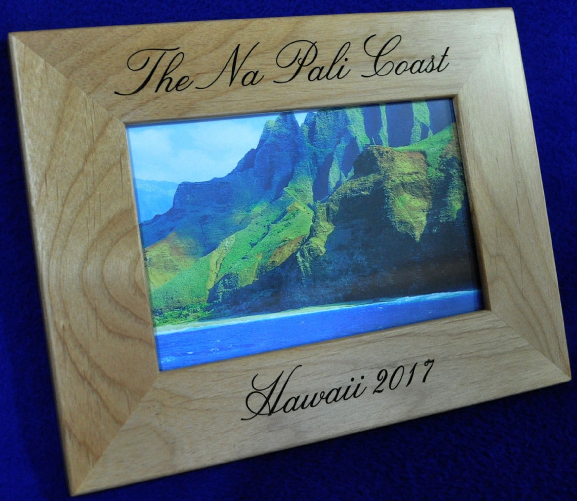 Vacation Frame ~ Vacation Gift ~ Custom Picture Frame ~ Engraved Frame ...