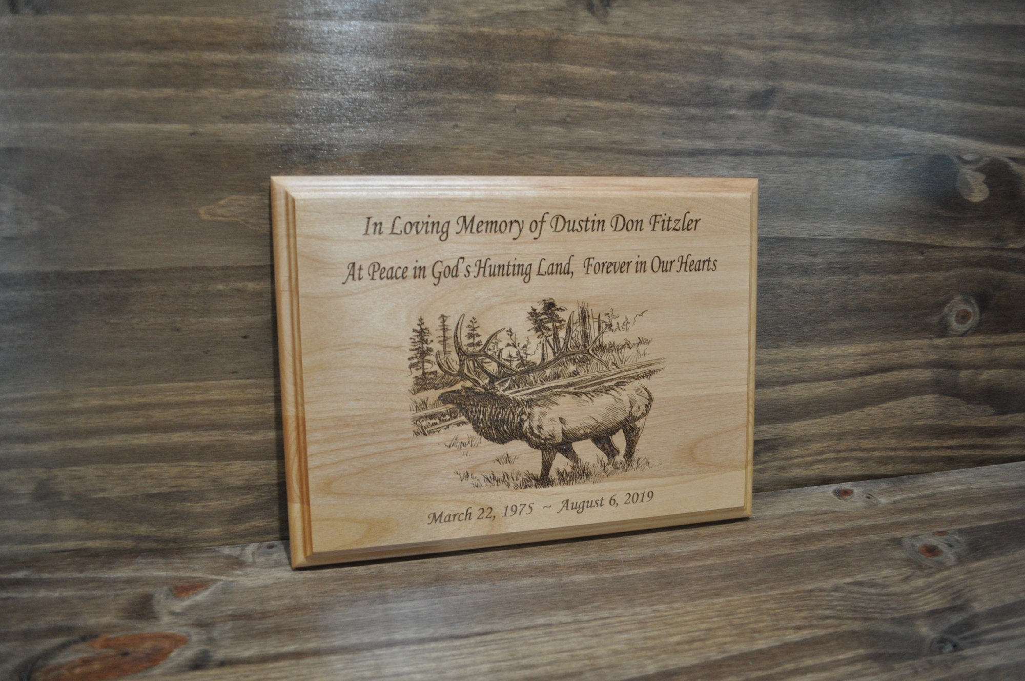 Elk Hunting - Sympathy Gift - in Loving Memory ~ Engraved Sympathy Gift ...