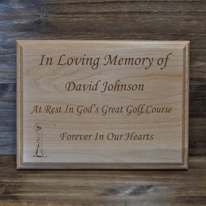 Golf Gifts - Sympathy Gift ~ in Loving Memory ~ Memorial Gift ...