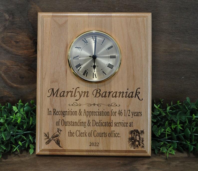 Retirement Gift Appreciation Gift for Employee Clock Gift - Etsy