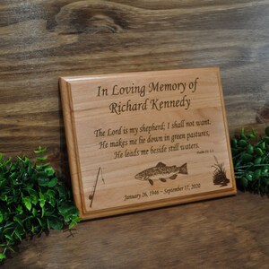 Fishing Memorial in Loving Memory Memorial Gift Sympathy Gifts Engraved ...