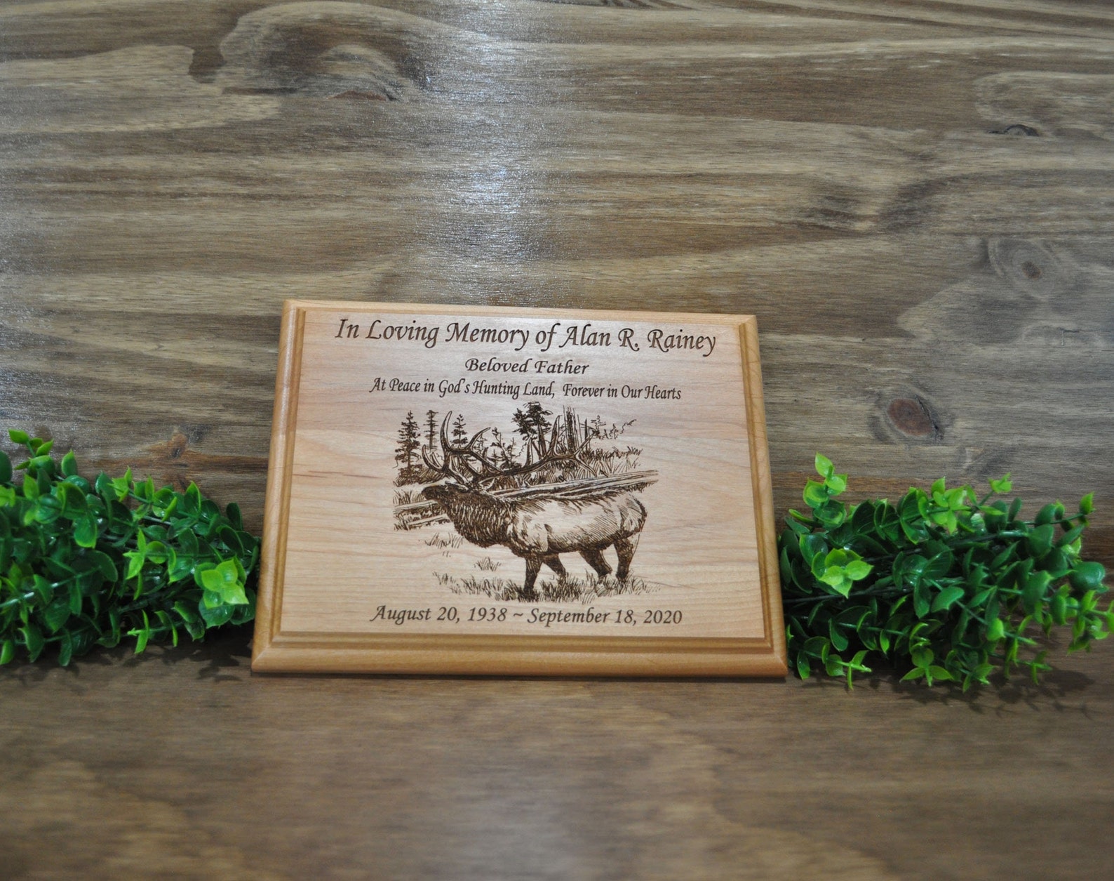 In Loving Memory - Elk Hunting - Sympathy Gift - Engraved Sympathy Gift ...