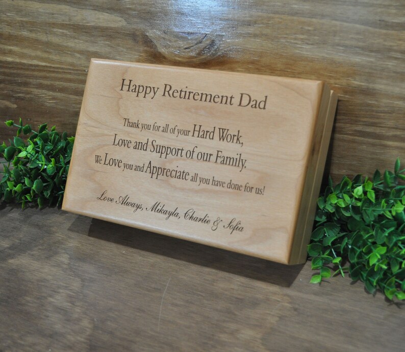 Retirement Gift Retirement Gift for Dad Custom Wood Box - Etsy
