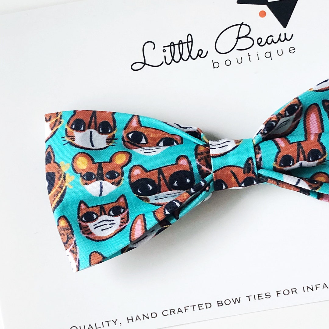 Kitty Bow Tie, Face Mask Theme, Cat Bow Tie, Boys Bow Ties, Toddler Bow ...