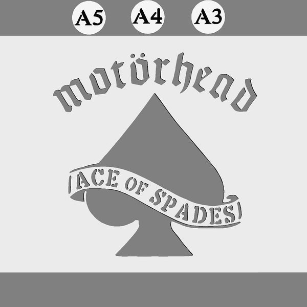 Ace of Spades Stencil - Etsy