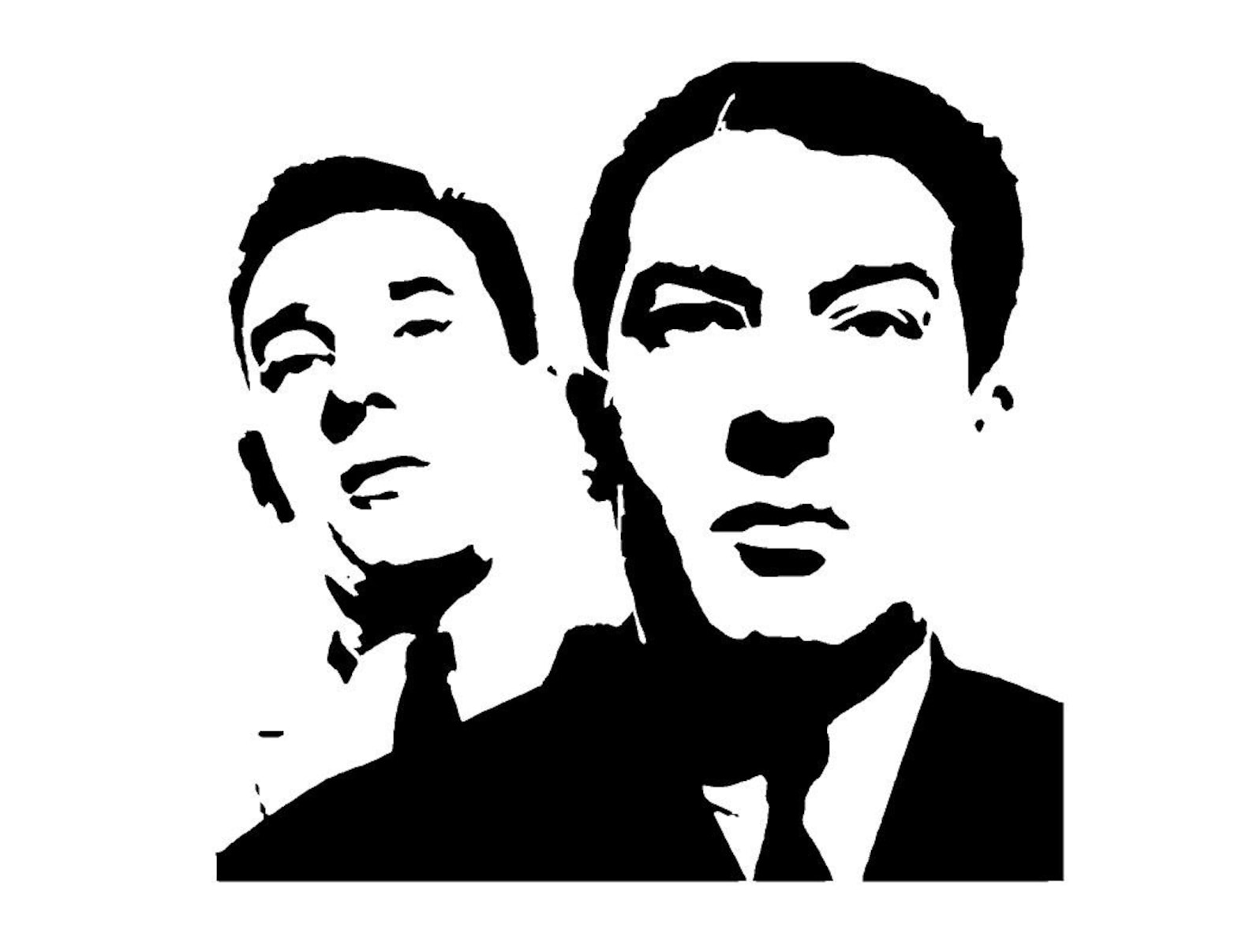 Kray Twins Stencils in A3/A4/A5 Sheet Sizes Thicker 190 Micron | Etsy UK