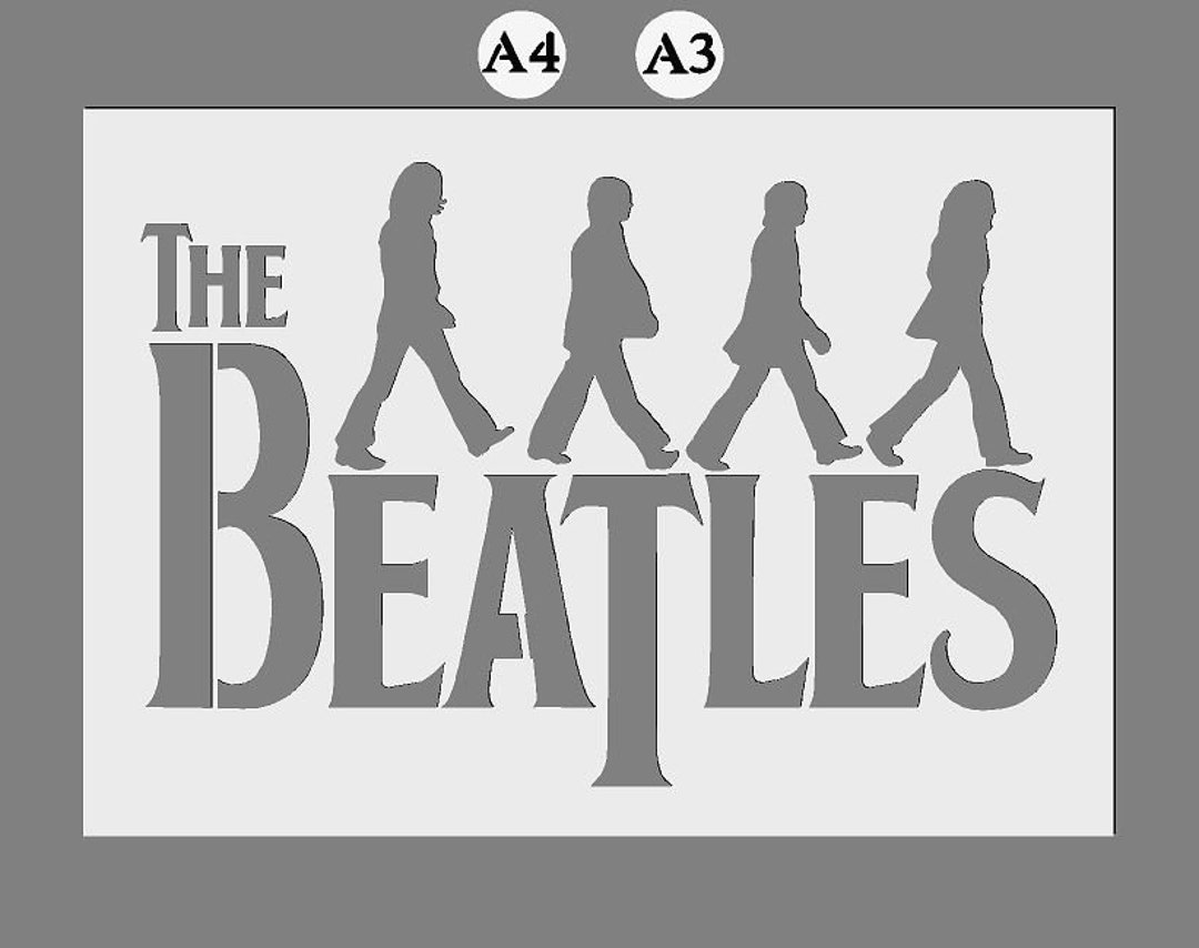 Pop Icon Mylar Stencil in A3/A4 Sheet Sizes 'fab 4' John, Paul, Ringo ...