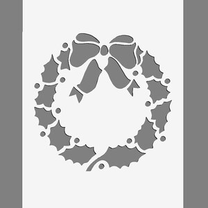 Christmas Holly Wreath Mylar Stencil: 190 Micron, Art Painting Decor - Etsy