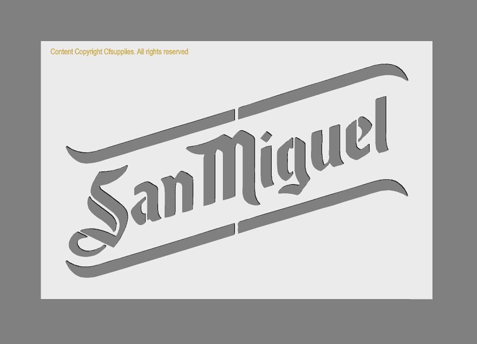 San Miguel Beer Logo Mylar Stencil in A3/A4/A5 Sheet Sizes - Etsy