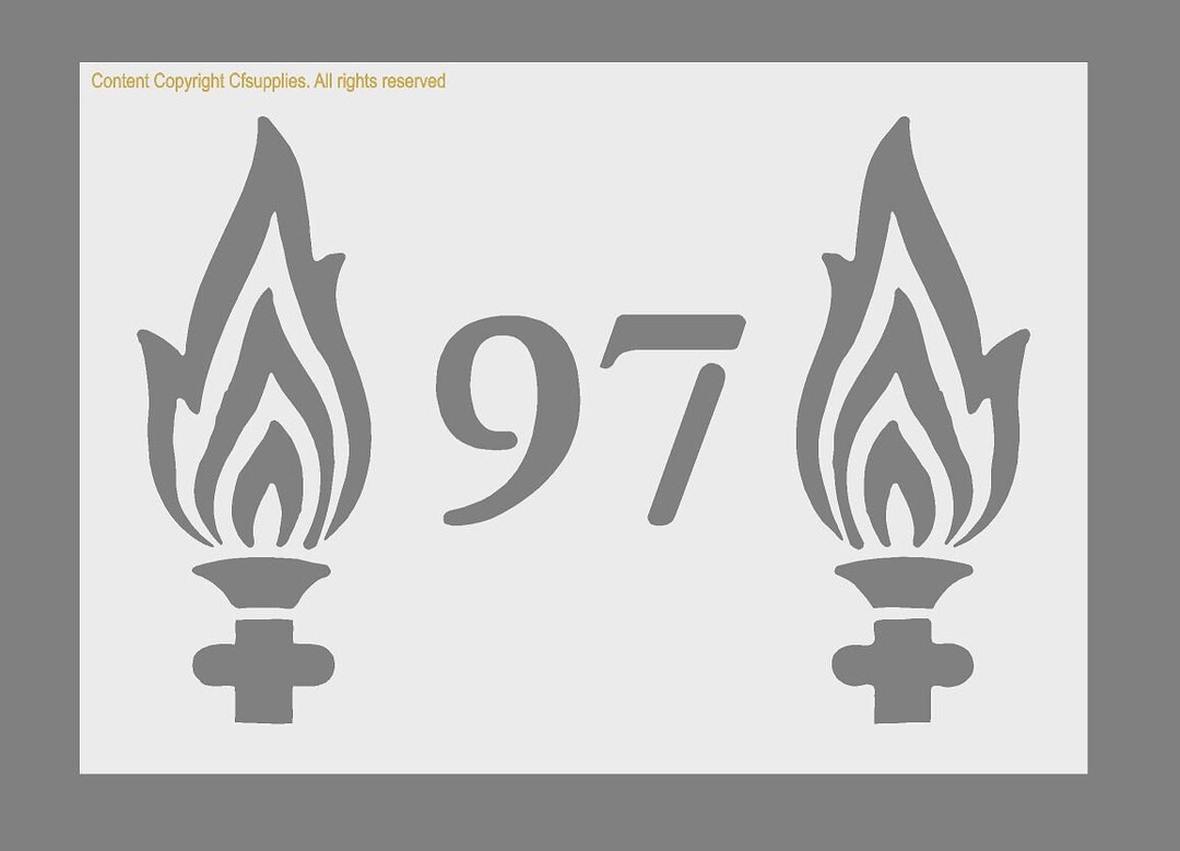 Liverpool FC '97' | Mylar Stencils in A3/A4 Sheet Sizes | 190 Micron ...