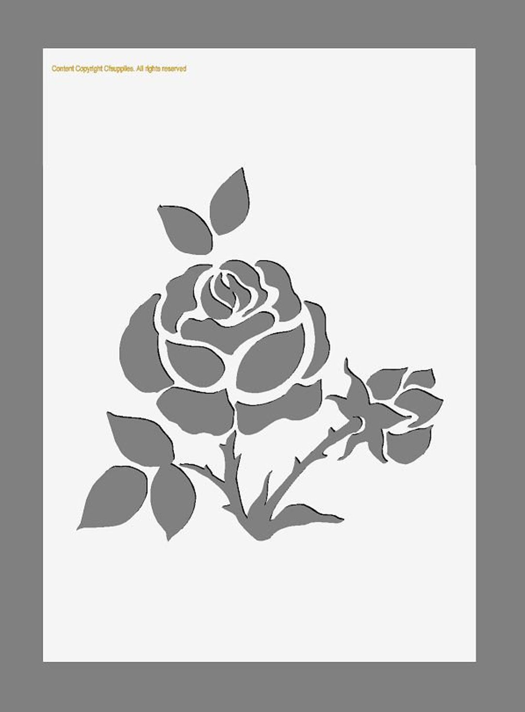 Red Rose Stencil: Vintage French Shabby Chic Decor (A5/A4/A3 Sizes) - Etsy