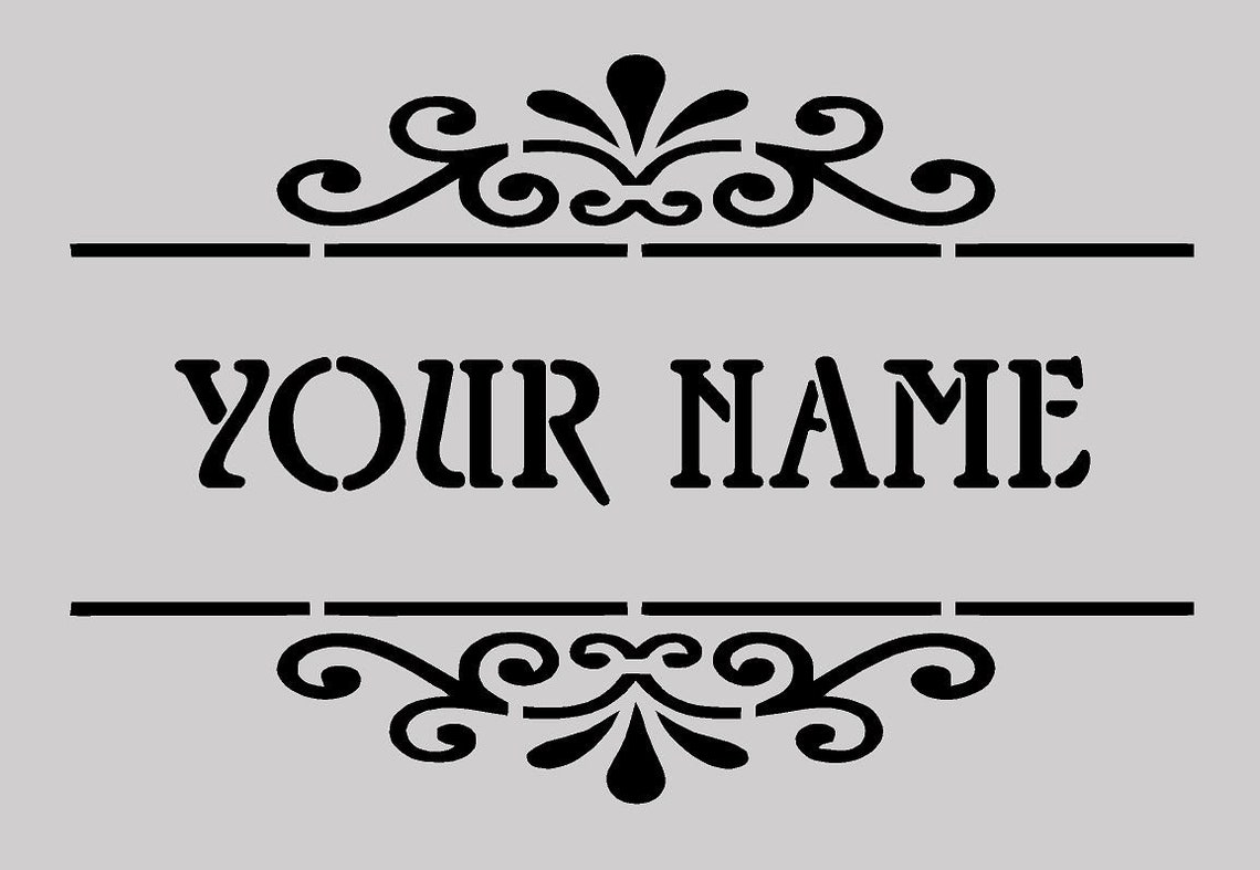 Personalized Text Stencil: Reusable Mylar, Custom Word, A3/A4/A5 - Etsy
