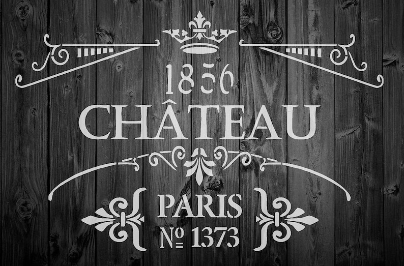 Vintage French Chateau Stencil: Shabby Chic , Reusable Mylar. Cat. 153 ...