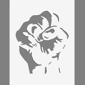 Power Fist Stencil: Reusable Mylar, Art & Decor (A3/A4/A5) - Etsy
