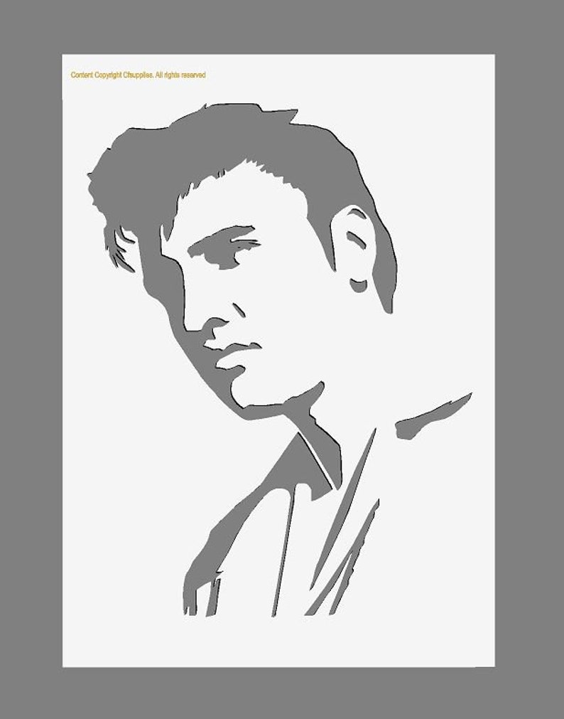 Elvis Presley Stencil Celebrity Art in A3/A4/A5 Sheet Sizes - Etsy