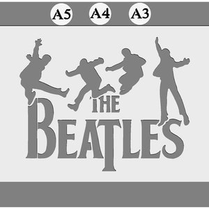 The Beatles Stencil: Reusable Pop Icon Decor (A3/A4/A5) - Etsy