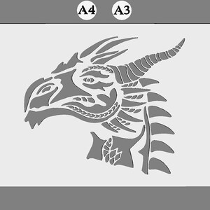 Dragon Head Stencil in A3/A4 Sheet Sizes | Thicker 190 Micron ...