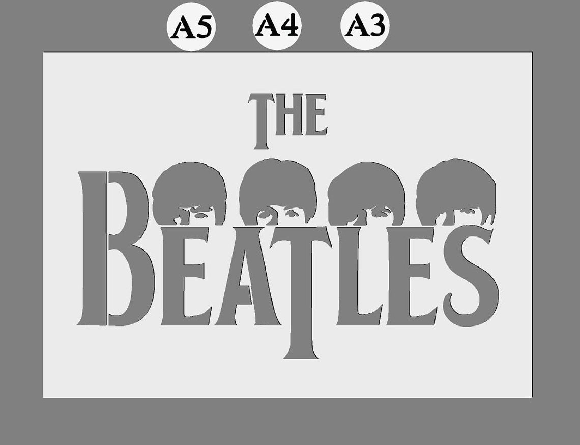 The Beatles Stencil: Reusable Mylar, Painting & Decor (A3/A4/A5) - Etsy