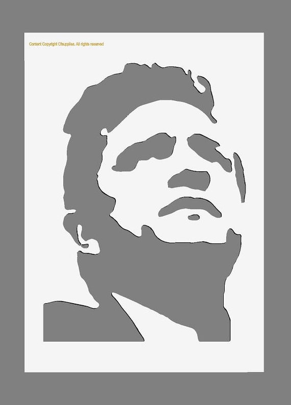 Johnny Cash Stencil