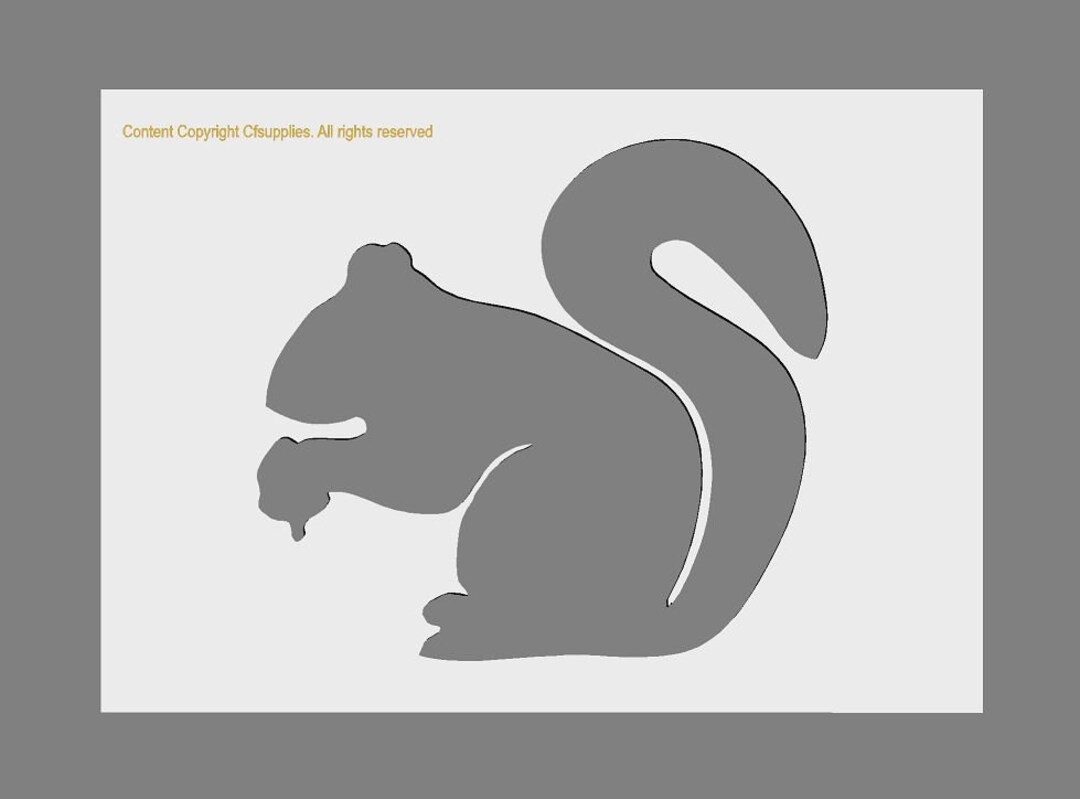 Animal Polyester Stencils 'SQUIRREL' in A3/A4/A5 Sheet Sizes Tough 190 ...