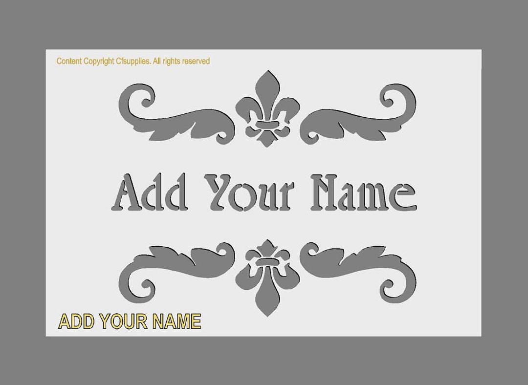 Personalised Custom Text Stencil, Custom Word Stencil, Name Stencil ...